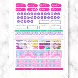 SUMMER PRINTABLE PLANNER Stickers, Swimming Pool Planner Sticker ...