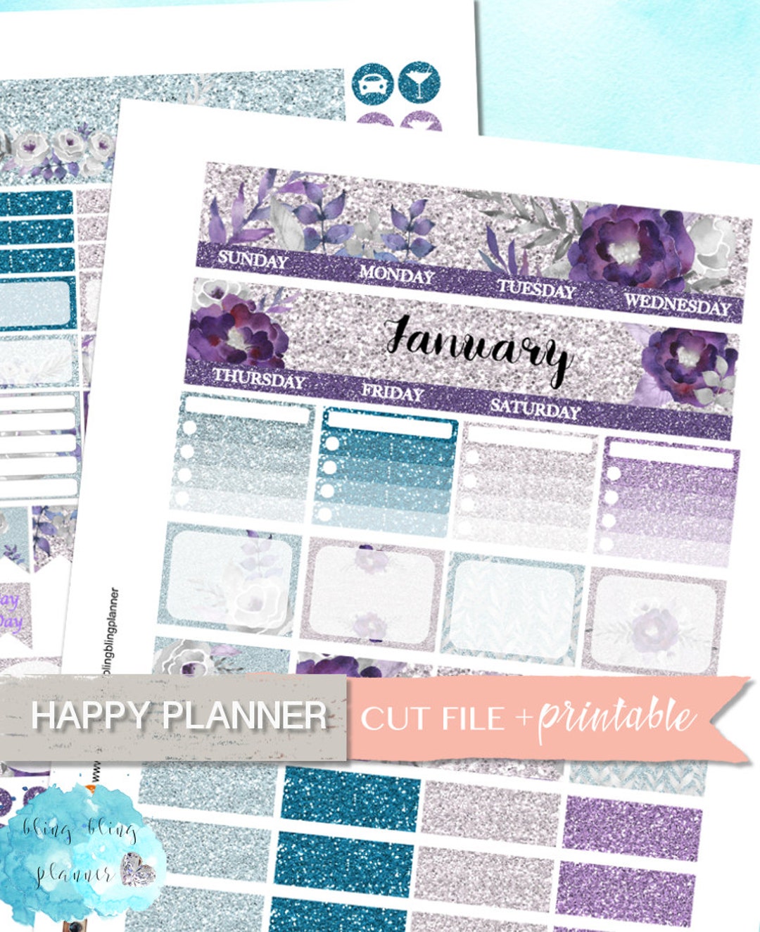 HAPPY PLANNER MONTHLY Kit, January Monthly Kit, Happy Planner ...
