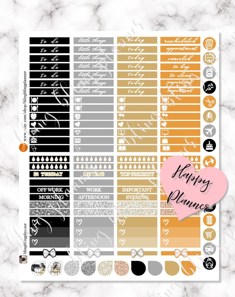 HALLOWEEN HAPPY PLANNER Stickers Printable Cute Halloween | Etsy