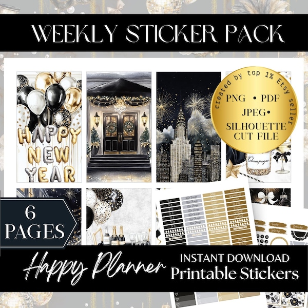 2026 Weeks Stickers - Etsy