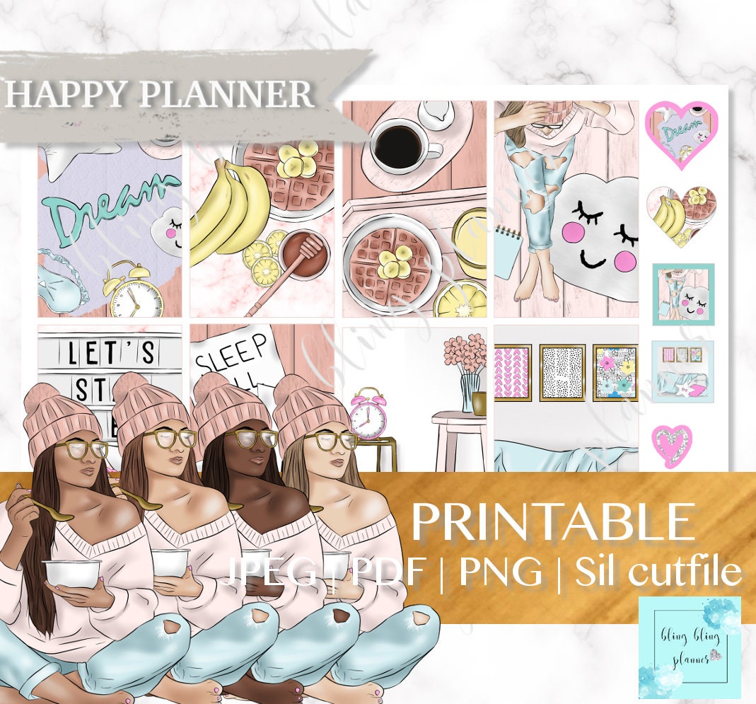 PRINTABLE HAPPY PLANNER Stickers Relax Planner Stickers - Etsy