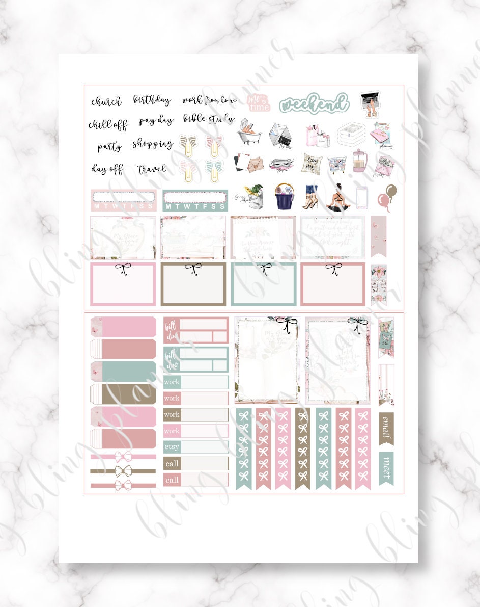 PRAY PRINTABLE PLANNER Stickers, Faith Planner Kit, Christian Planner ...