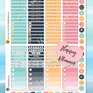 HAPPY PLANNER POOLSIDE Stickers, Happy Planner Printable Sticker, Summer Printable Planner Kit ...