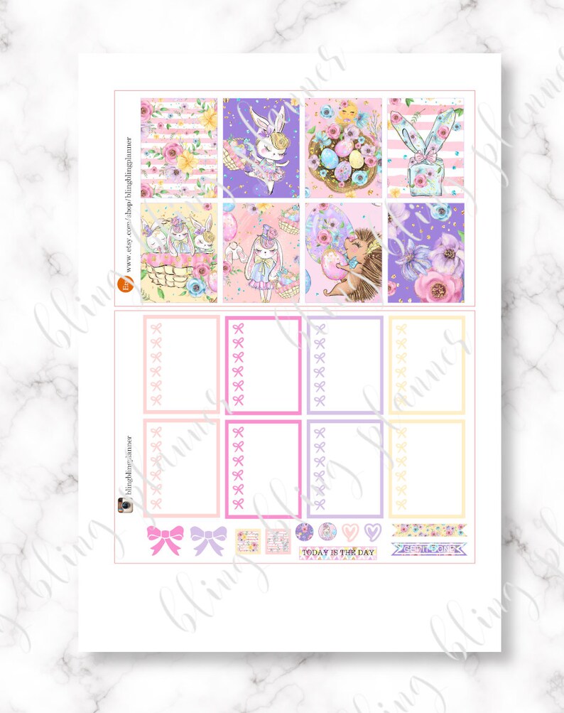 EASTER PLANNER STICKERS, Printable Planner Stickers, Buddy Planner ...