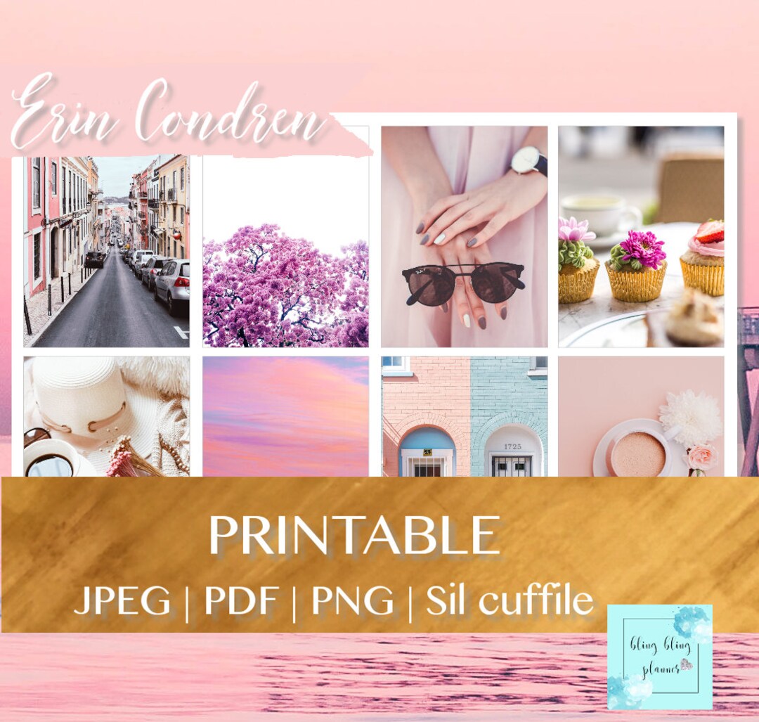 PINK PRINTABLE PLANNER Stickers, Photo Planner Sticker Kit, Photo ...