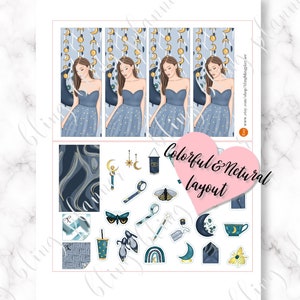 CELESTIAL PLANNER STICKER, Printable Moon Planner Stickers, Celestial ...