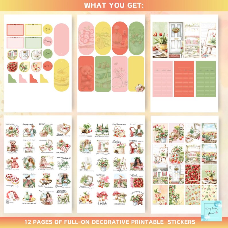 PRINTABLE Journal Sticker Bundle, Over 750 Journal Sticker, Scrapbook ...