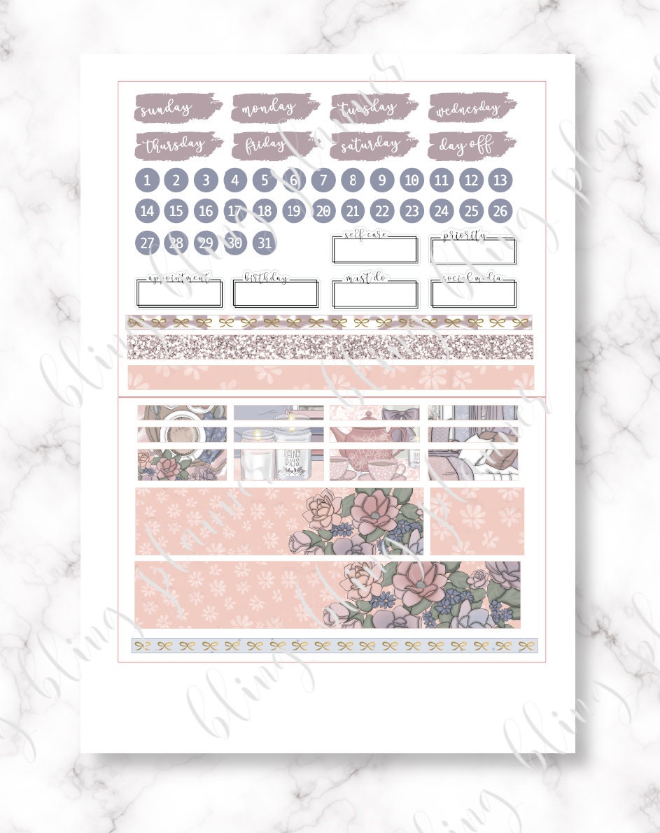 PRINTABLE PLANNER STICKER Rainy Day Planner Kit Printable - Etsy