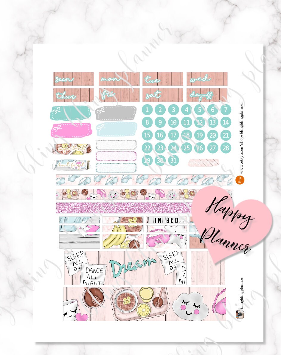 PRINTABLE HAPPY PLANNER Stickers Relax Planner Stickers - Etsy