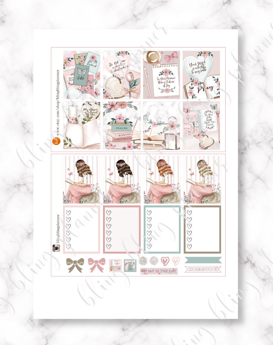 PRAY PRINTABLE PLANNER Stickers Faith Planner Kit Christian | Etsy