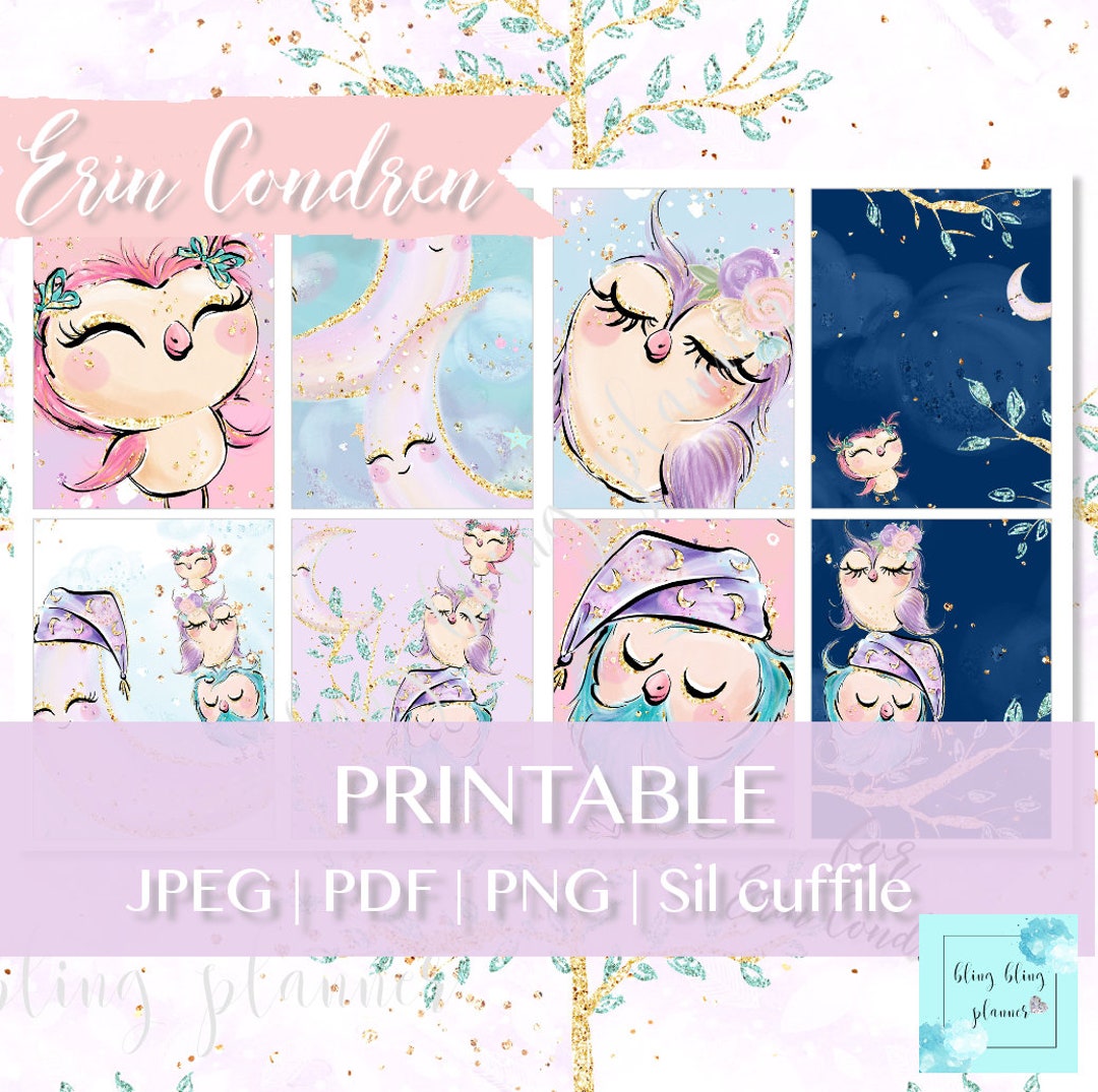 PRINTABLE PLANNER STICKERS, Owl Planner Stickers, Mothers Day Planner ...