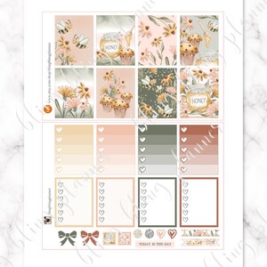BEE PRINTABLE PLANNER Stickers, Summer Printable Sticker Kit, Honeybee ...