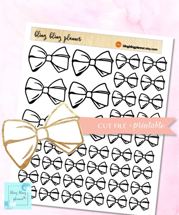 Planner Stickers FOIL Bow Collection Stickers, Labels & Tags Paper etna ...