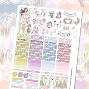 PRINTABLE PLANNER STICKERS, Spring Planner Weekly Kit, Flower Planner ...