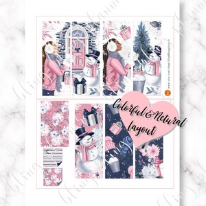 WINTER PRINTABLE PLANNER Stickers, Winter Snow Printable Kit, Let It ...