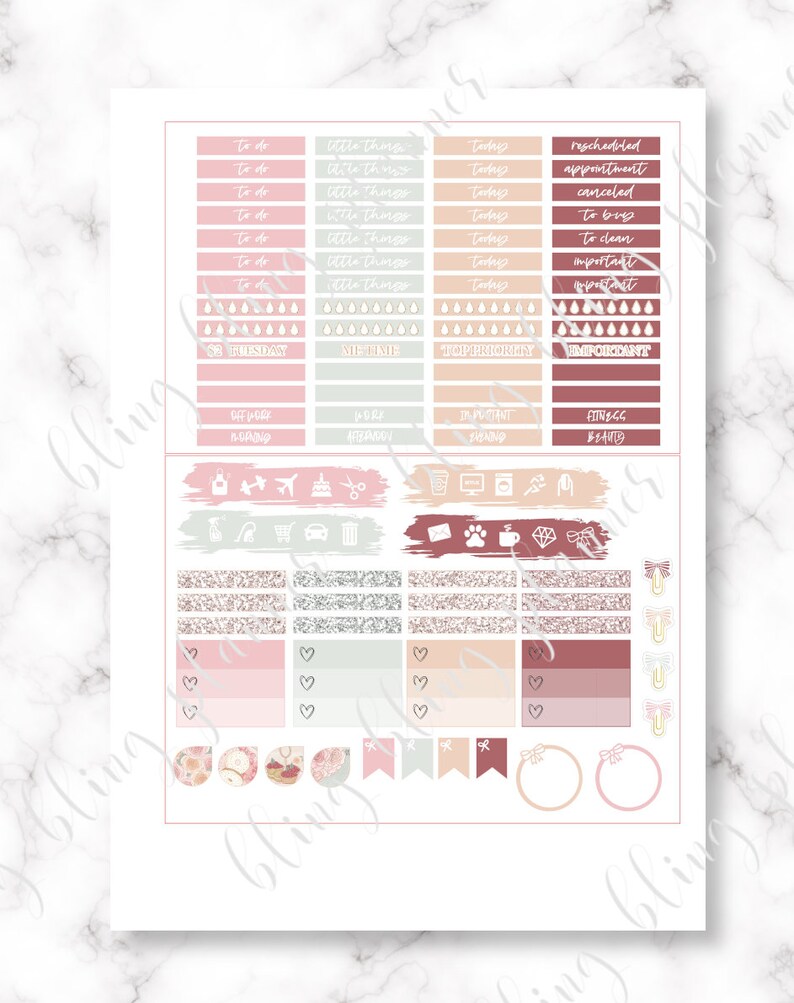 TEA PARTY PLANNER Stickers, Spring Planner Stickers, Afternoon Tea ...