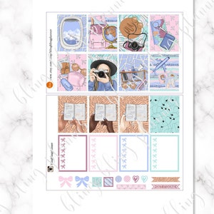 TRAVEL WEEKLY STICKERS Printable, Vacation Planner Stickers, Printable ...