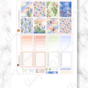 BUTTERFLY PRINTABLE PLANNER Stickers, Spring Planner Sticker, Rainbow ...
