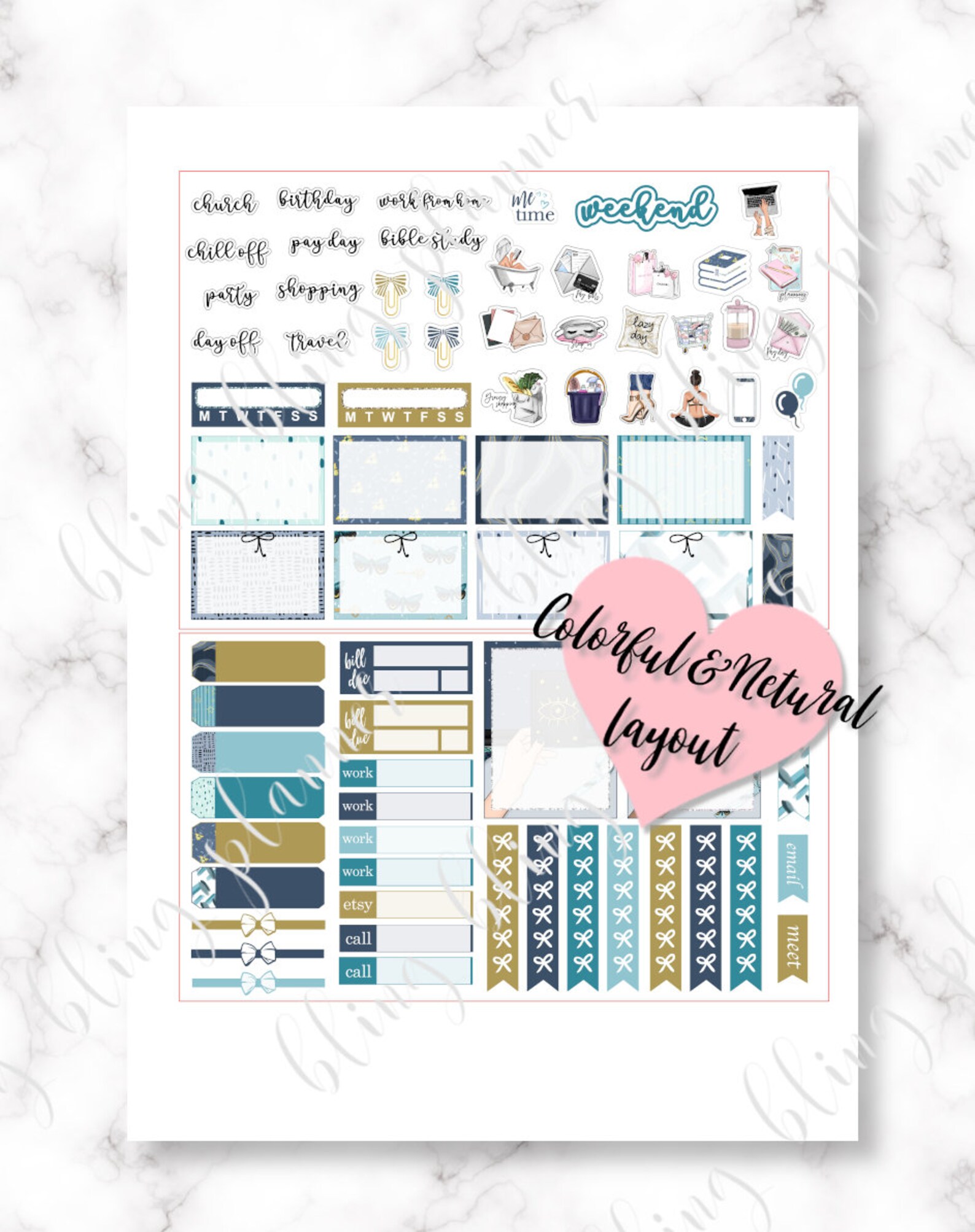 CELESTIAL PLANNER STICKER Printable Moon Planner Stickers - Etsy