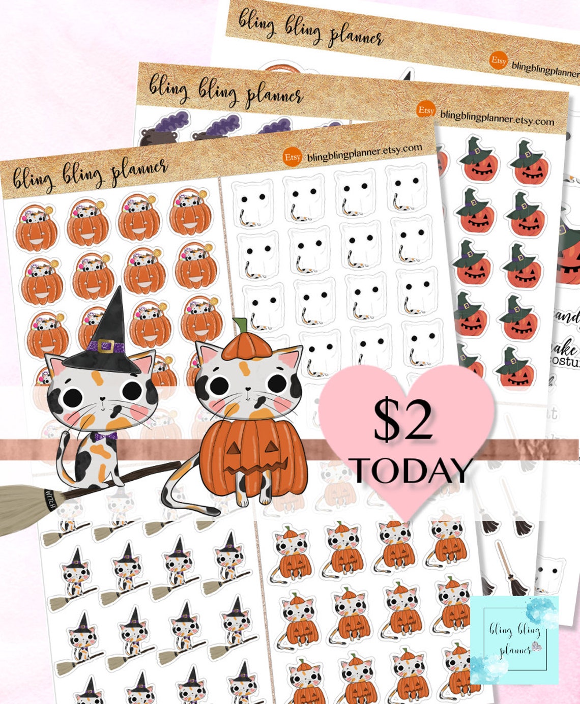 PRINTABLE HALLOWEEN Stickers Cute Halloween Deco Printable - Etsy