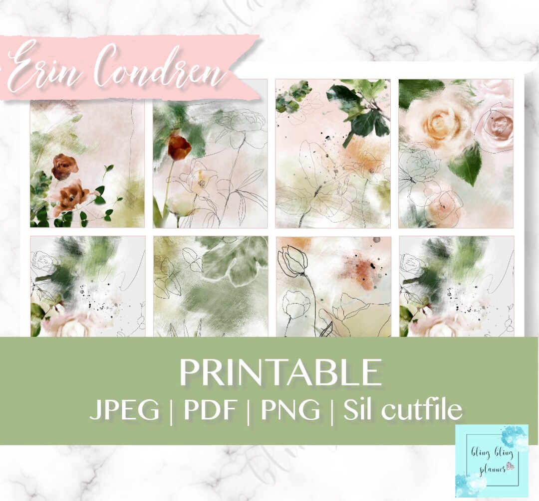 SPRING FLORAL PRINTABLE Planner Sticker, Spring Printable Weekly Kit ...