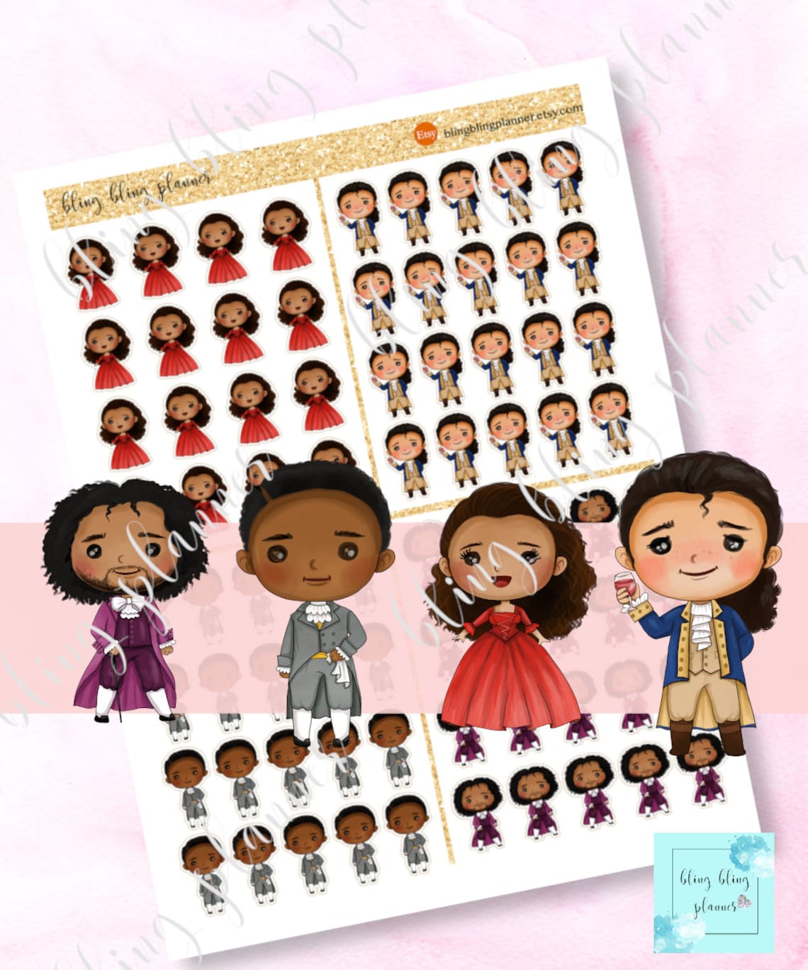 HAMILTON PRINTABLE Planner STICKERS Hamilton Musical Sticker - Etsy