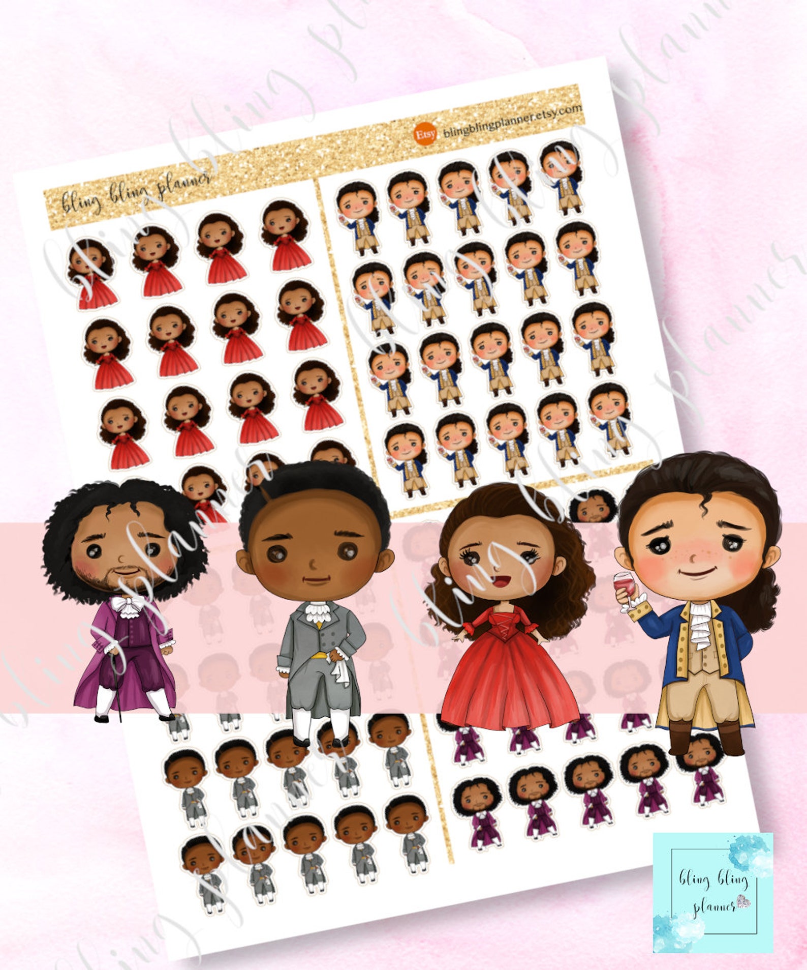 HAMILTON PRINTABLE Planner STICKERS Hamilton Musical Sticker - Etsy