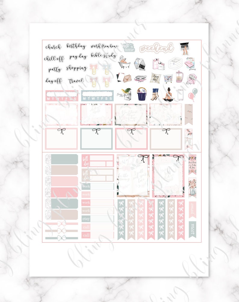 PRAY PRINTABLE PLANNER Stickers Faith Planner Kit Christian | Etsy