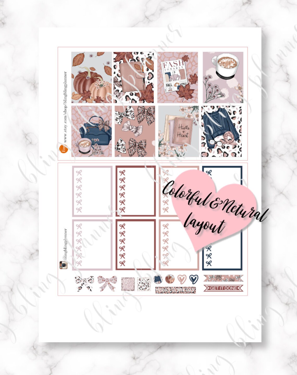 FALL PRINTABLE Planner Stickers Fall Planner Girl Stickers - Etsy