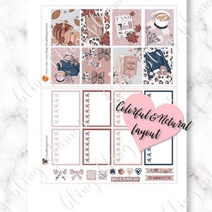 FALL PRINTABLE Planner Stickers, Fall Planner Girl Stickers, Fashion ...
