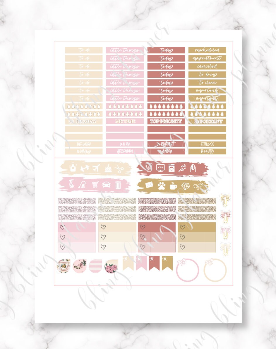 FARM HOUSE Planner STICKERS Spring Printable Sticker Spring - Etsy