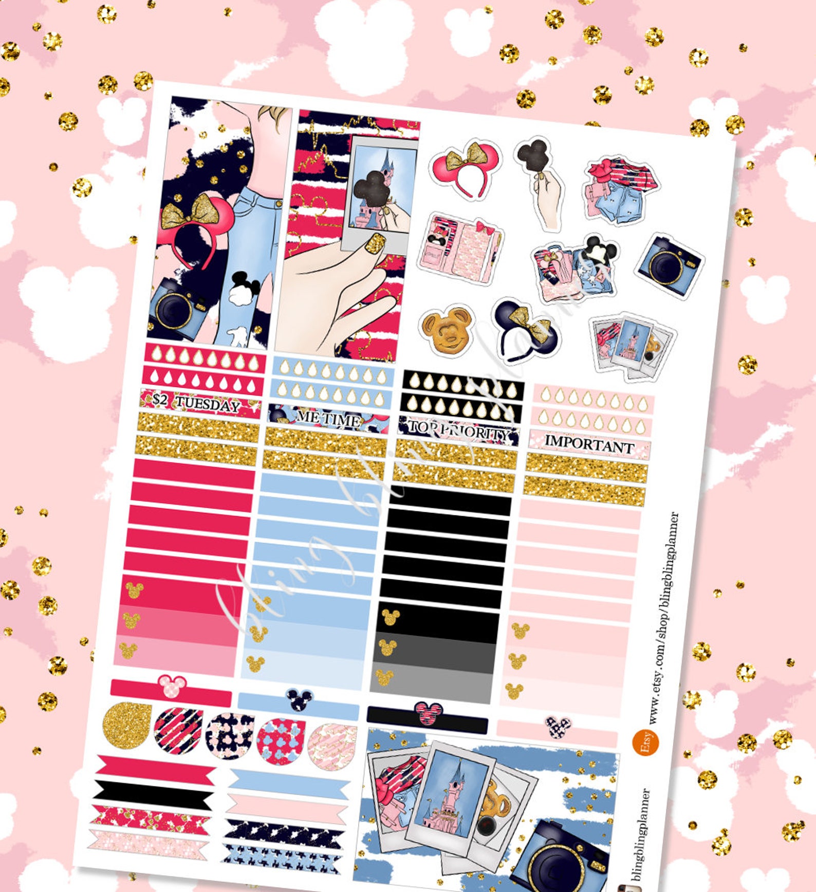 DISNEY PLANNER WEEKLY Kit Magical Planner Stickers Sticker - Etsy