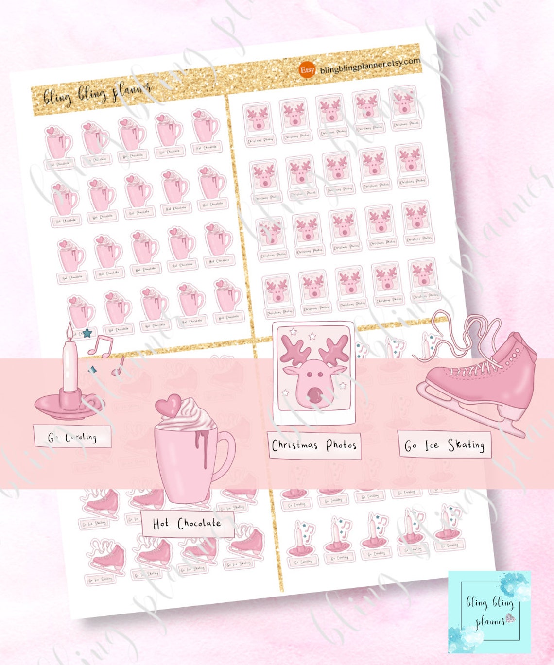 CHRISTMAS BUCKET LIST Stickers Printable Winter Bucket | Etsy
