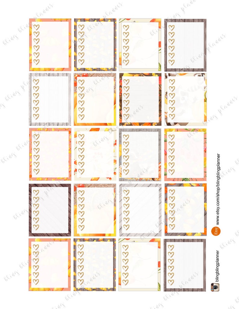 FECHA COVER STICKERS Imprimibles pegatina de clip de papel de | Etsy