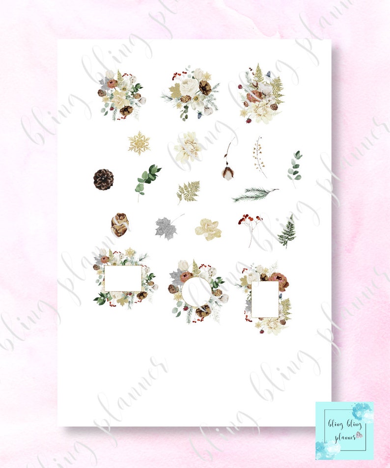 WINTER FUNCTIONAL PRINTABLE Sticker, Printable Quarter Box Sticker ...