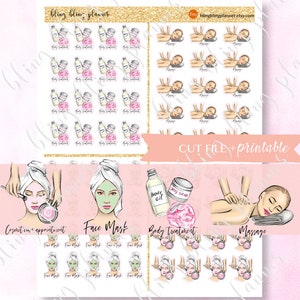 BEAUTY PLANNING Functional STICKERS, Self Care Printable Stickers, Hair ...