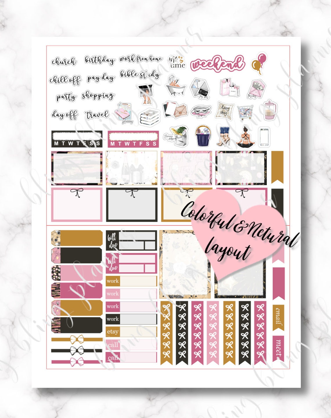 NEW YEAR PLANNER Stickers Printable New Year Planner | Etsy