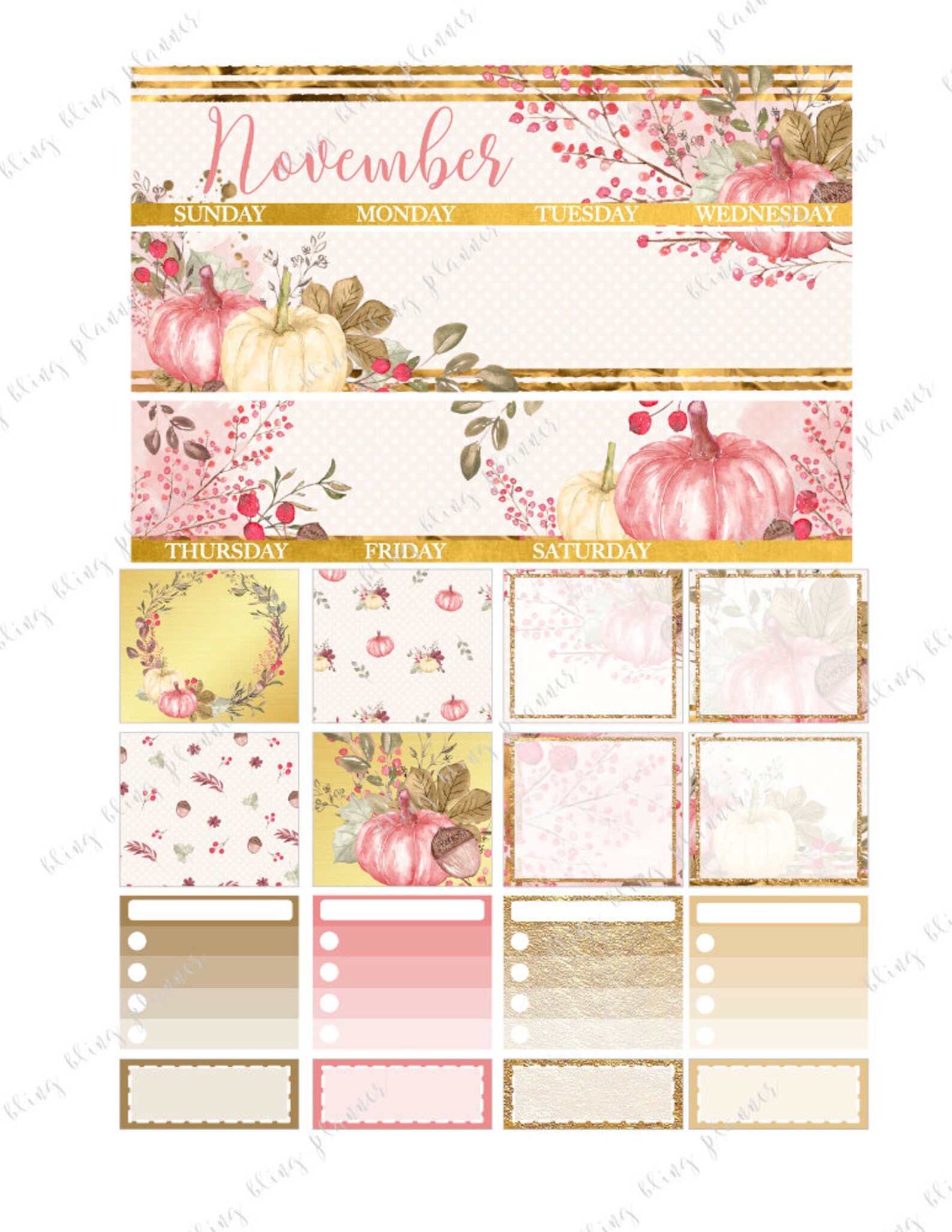 NOVEMBER MONTHLY KIT Printable Monthly Planner Kit - Etsy