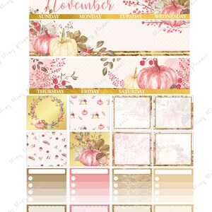 NOVEMBER MONTHLY KIT Printable, Monthly Planner Kit, Thanksgiving ...