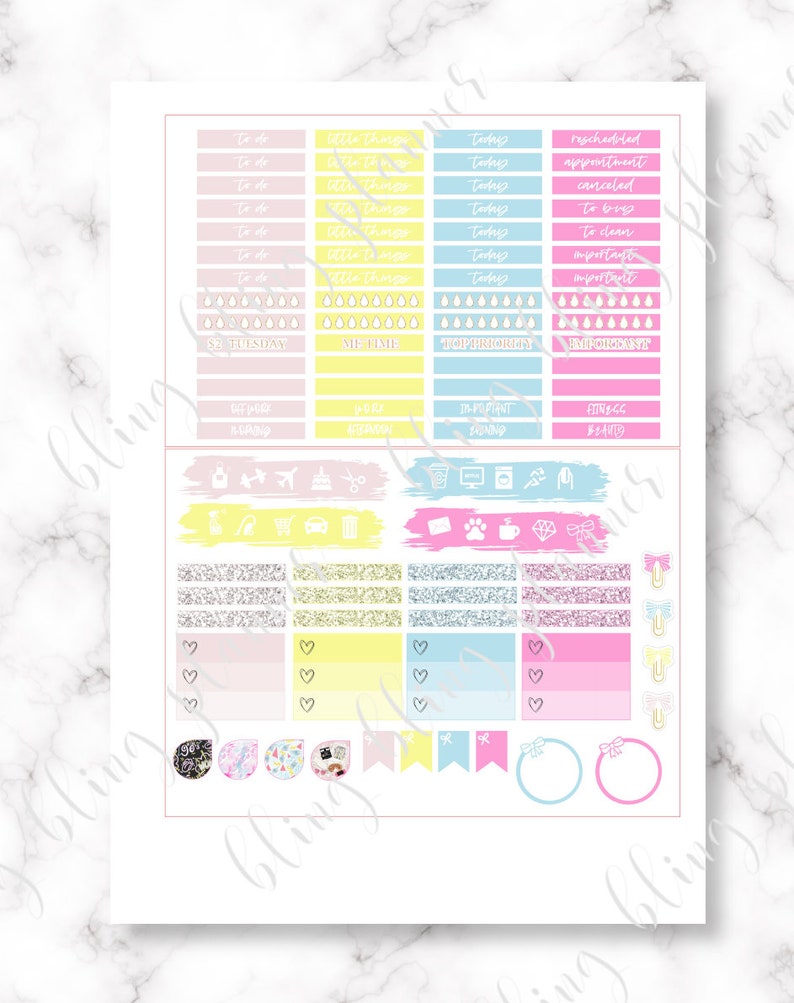 90s PRINTABLE PLANNER STICKERS Retro Printable Planner - Etsy