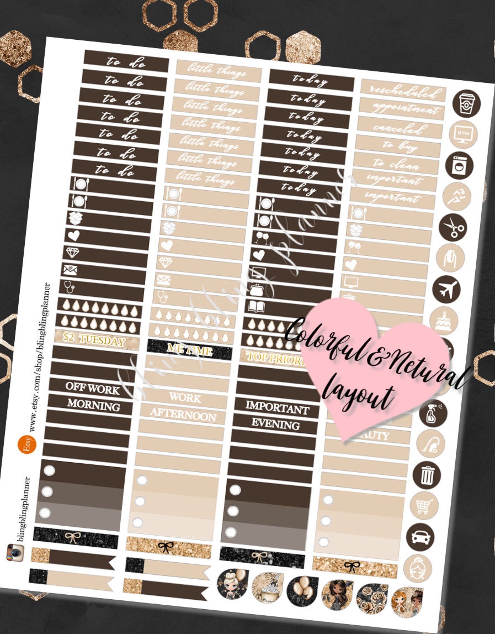 CUTE PRINTABLE 2019 Planner Sticker Printable Planner Sticker | Etsy