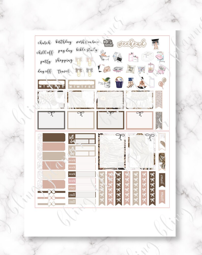 LEOPARD PRINTABLE PLANNER Stickers Leopard Planner Sticker - Etsy