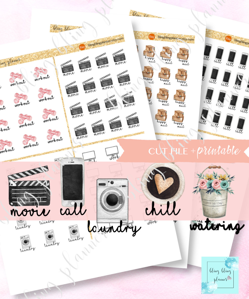 DAILY Routine PRINTABLE PLANNER Stickers Printable Workout - Etsy