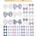 BOW PRINTABLE STICKERS, Printable Planner Stickers, Printable Bow ...