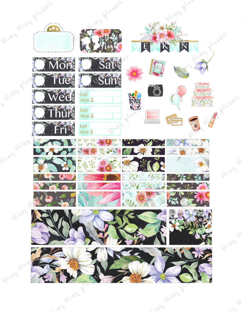 PRINTABLE PLANNER STICKERS Spring Planner Sticker Spring - Etsy