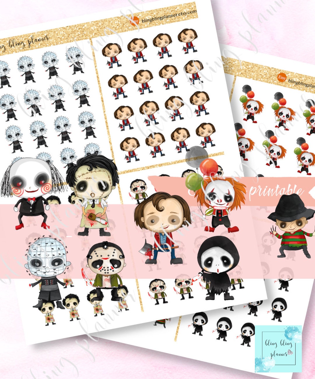 PRINTABLE HALLOWEEN Stickers, Cute Halloween Princess, Printable ...