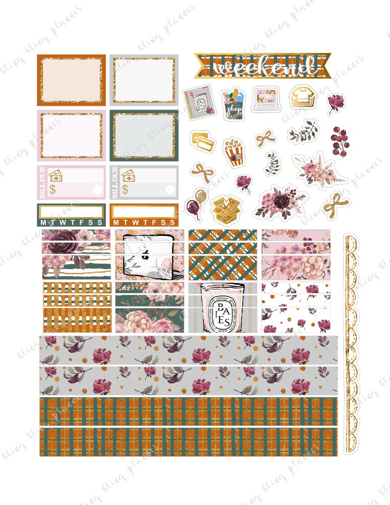 FALL HAPPY Planner STICKERS Happy Planner Printable Stickers - Etsy