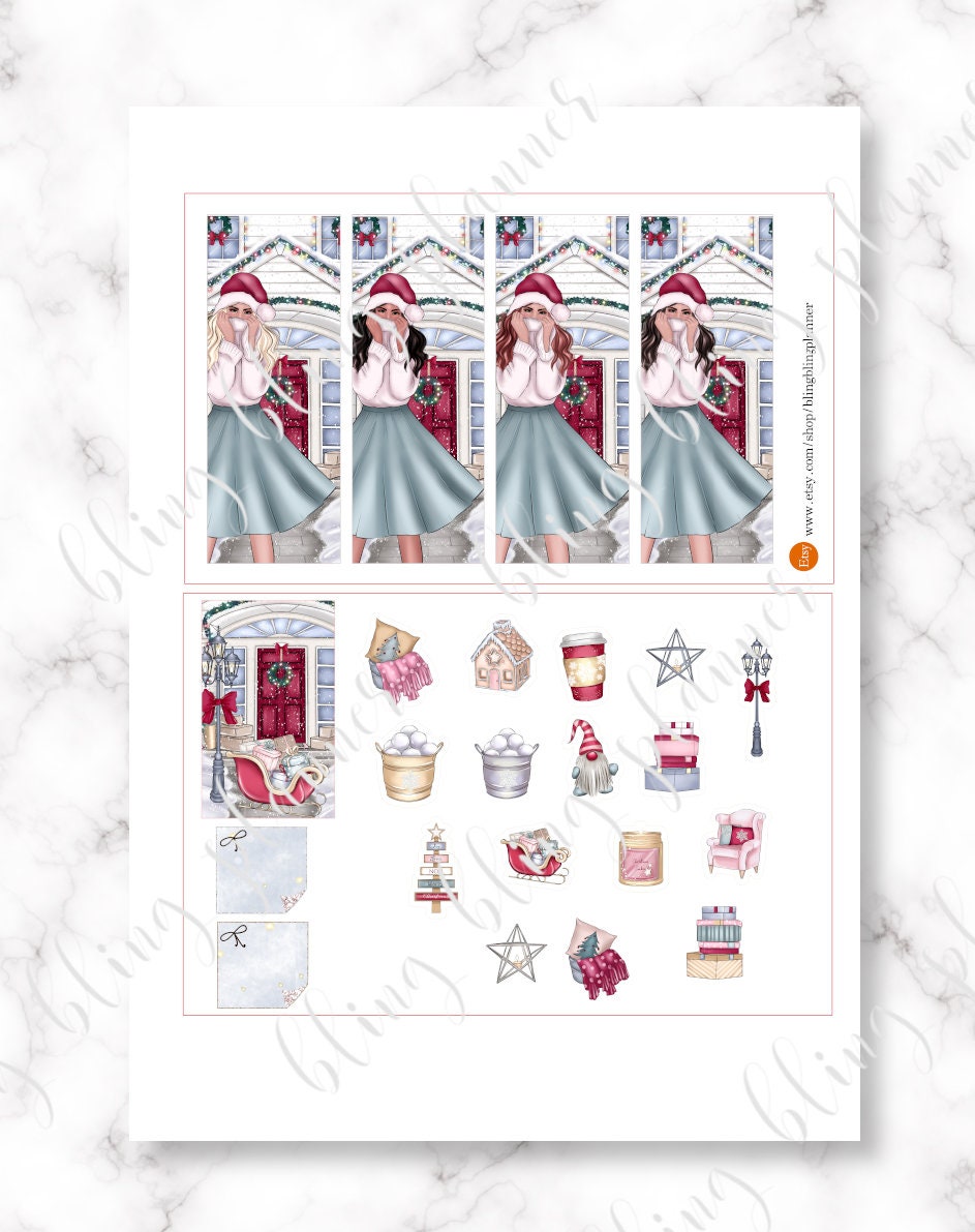 HOLIDAY PLANNER STICKERS Printable Christmas Planner - Etsy