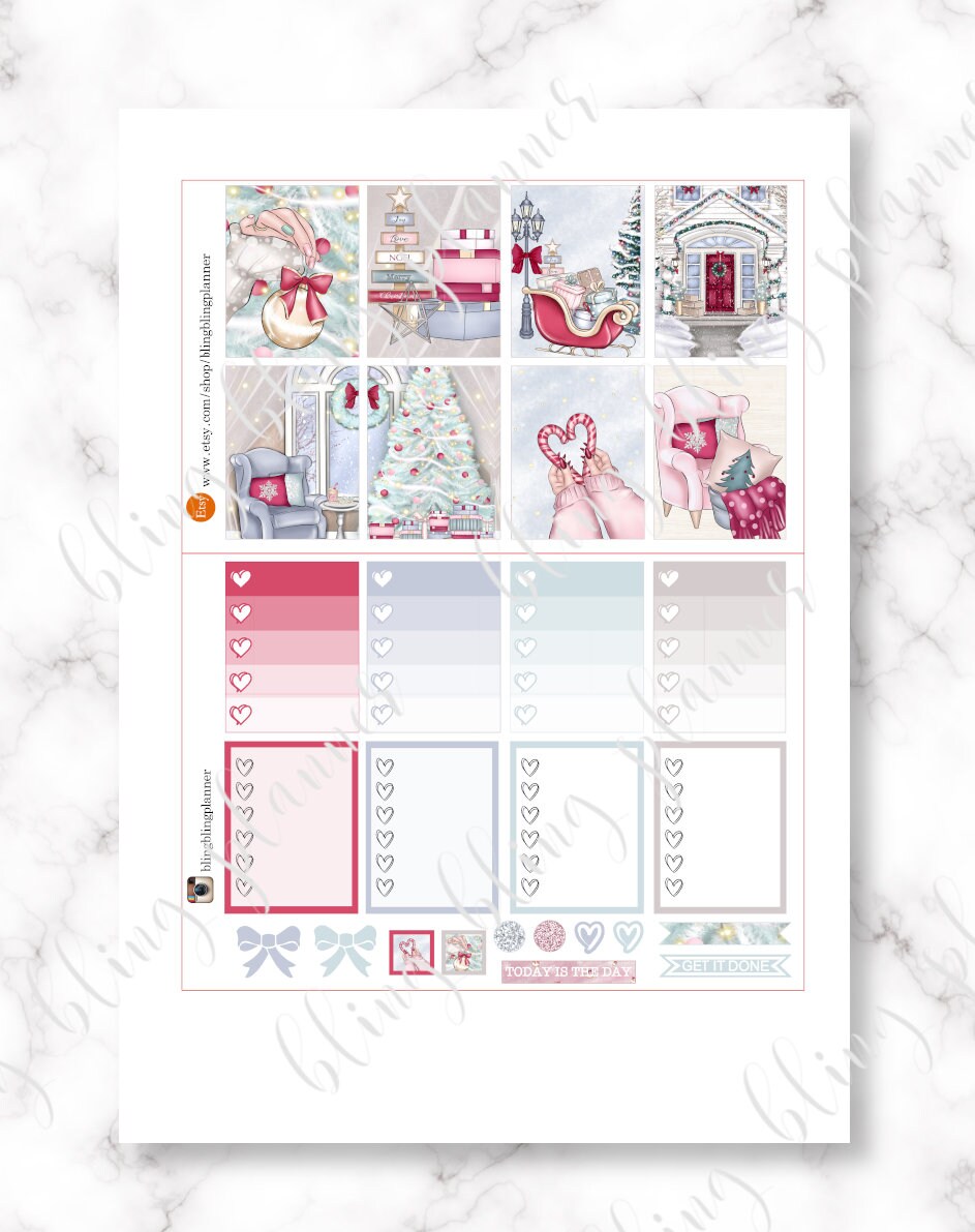 HOLIDAY PLANNER STICKERS Printable Christmas Planner - Etsy