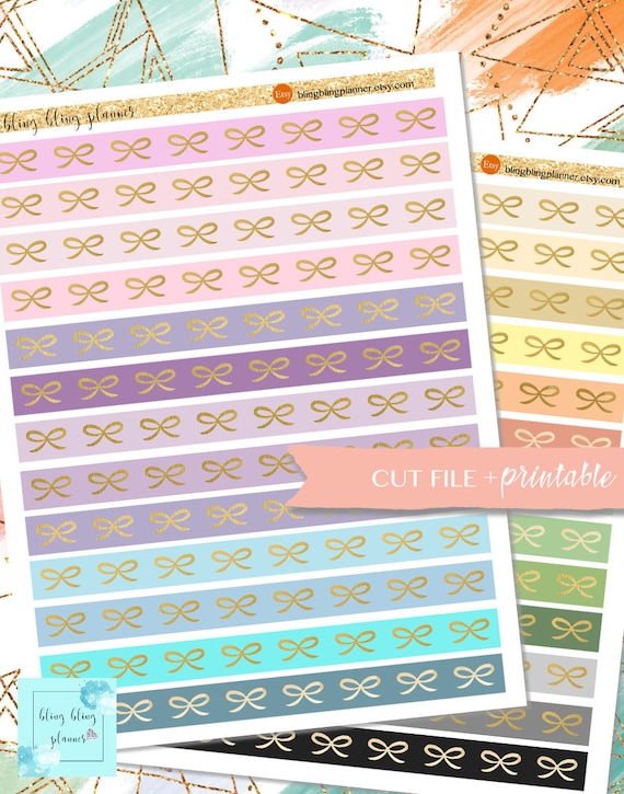 PRINTABLE WASHI TAPE Printable Masking Tape Printable Deco - Etsy